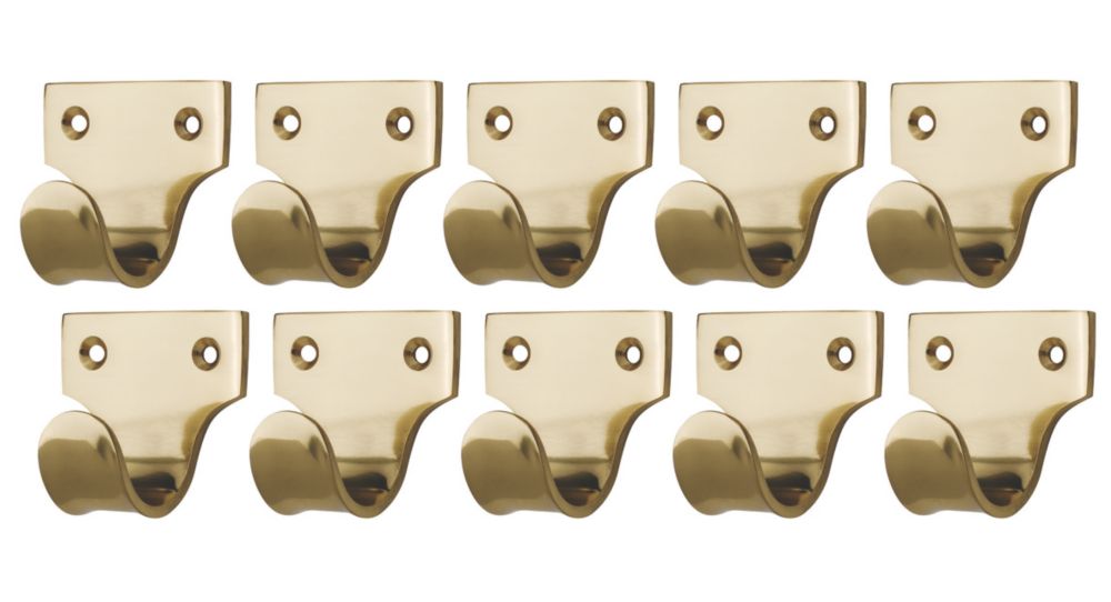 Smith & Locke Sash Window Handles Polished Brass 50mm x 50mm 10 Pack ...
