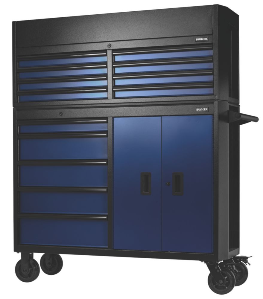 Bunker 13-Drawer Modular Roller Cabinet & Tool Chest - Screwfix