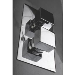 ETAL Veda Concealed Dual Outlet Thermostatic Chrome Shower Valve With ...