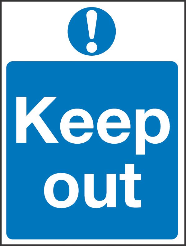 "Keep Out" Sign 200mm x 150mm - Screwfix