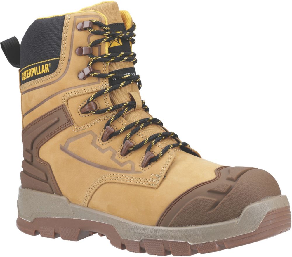 CAT Striver XL 8" Size 13 Honey Waterproof Steel Toe Cap Safety Boots - Screwfix