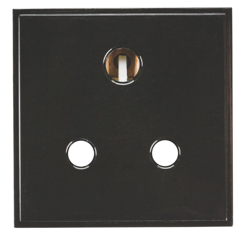 Knightsbridge 5A Unswitched Modular Socket Black - Screwfix