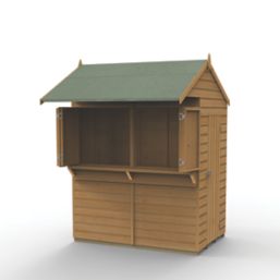 Forest 6' x 4' (Nominal) Reverse Apex Shiplap Timber Bar & Garden Store ...