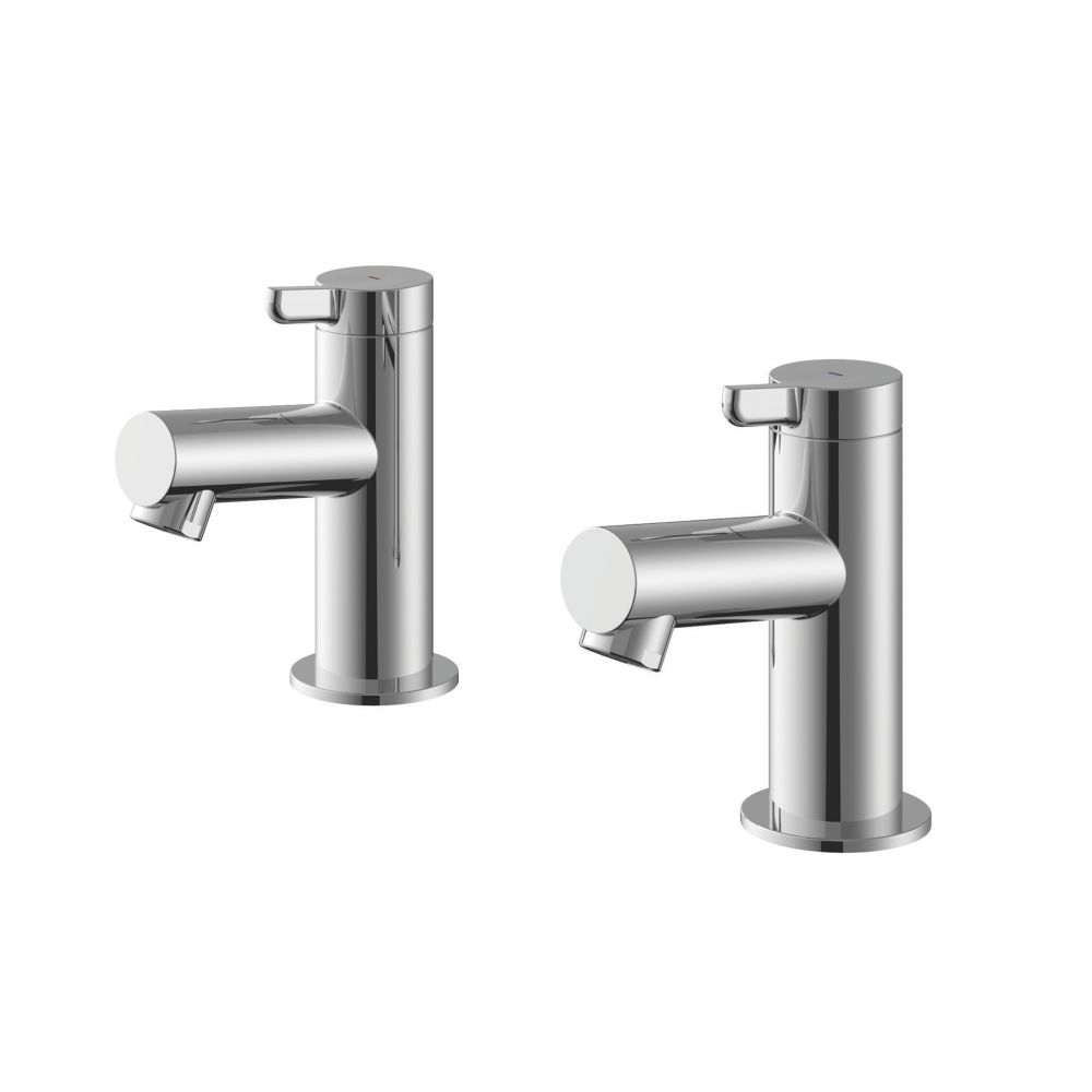 Swirl Bonda Chrome 170mm Deck Mounted Lever 2 Tap Holes Bath Pillar Tap ...