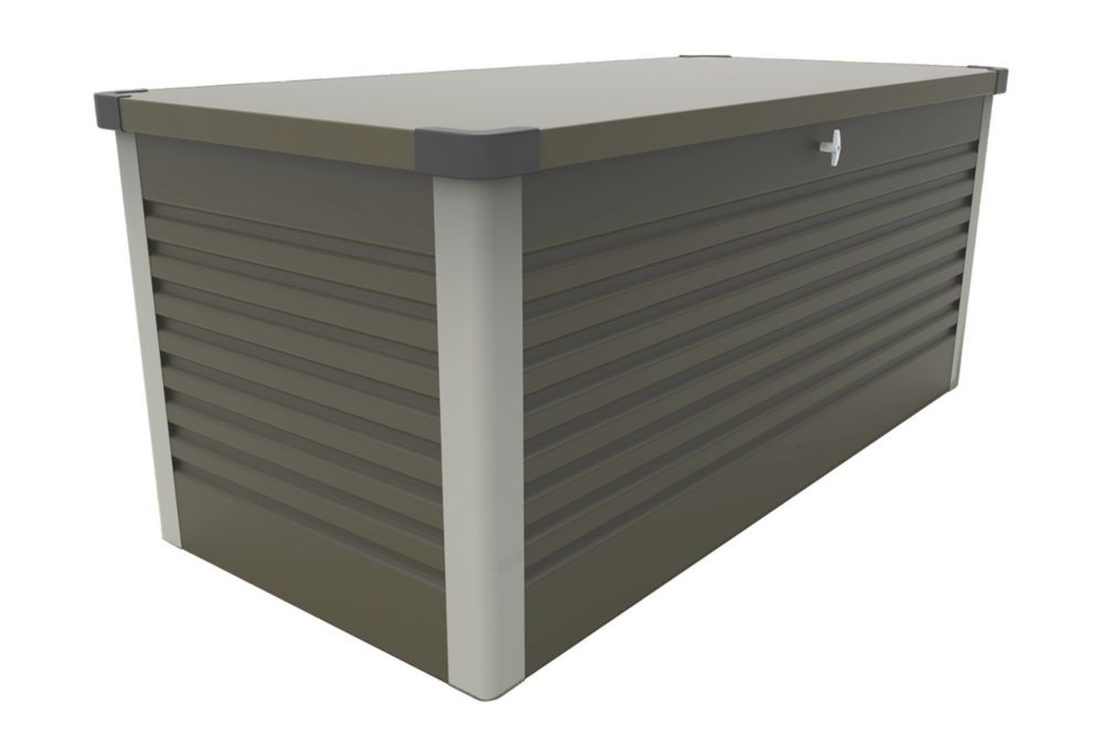 Trimetals 600Ltr 4' 6" x 2' 6" (Nominal) Metal Garden Storage Box Olive ...