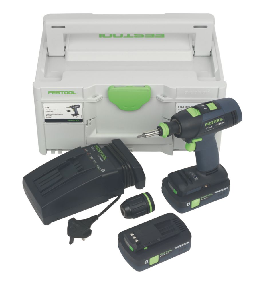 Festool T 18+3 HPC 4.0 I-Plus 18V 2 x 4.0Ah Li-Ion Airstream Li-High ...