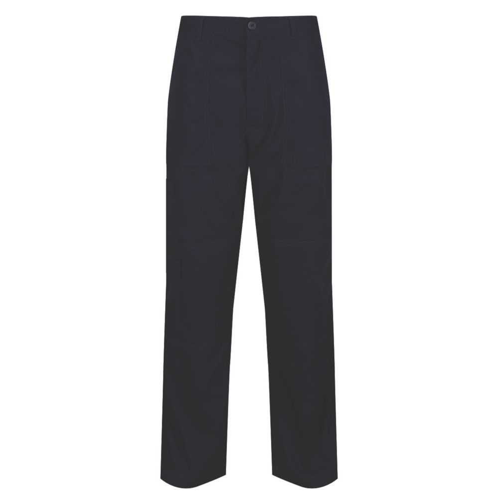 Regatta Lined Action Work Trousers Navy 33" W 31" L - Screwfix