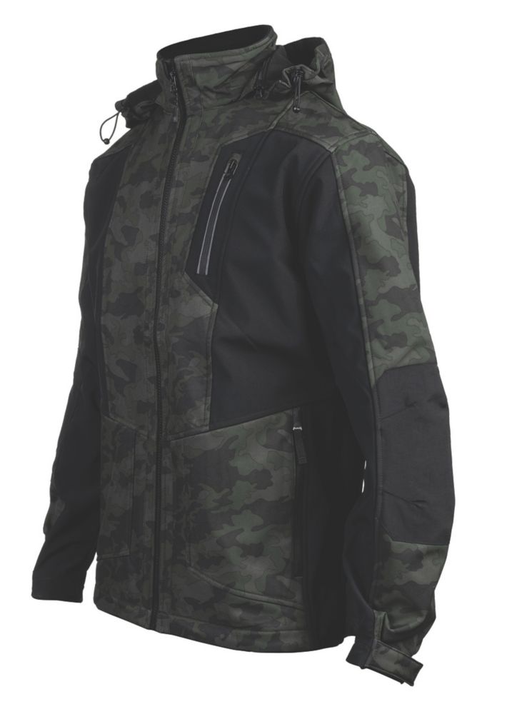 CAT Mercury Soft Shell Work Jacket Night Camo X Large 46-48" Chest ...