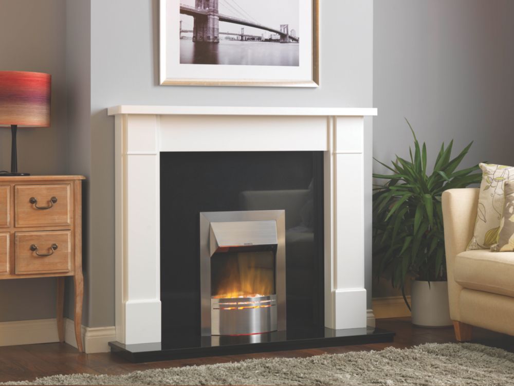 Dimplex Dakota Silver Switch Control Inset Electric Fire 436mm x 160mm ...