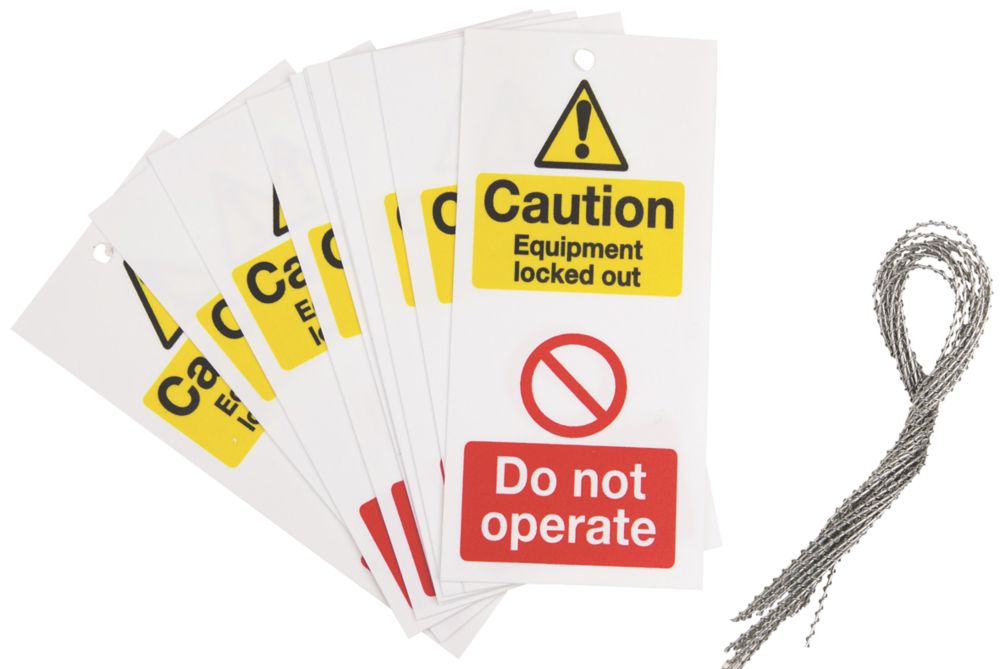 Essentials 'Caution, Do Not Operate' Safety Maintenance Tags 10 Pack ...