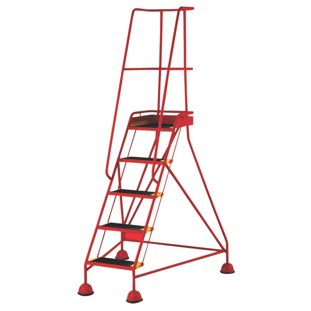 TB Davies Stepmobile Plus Steel 5-Treads Red Warehouse Steps 1.27m ...