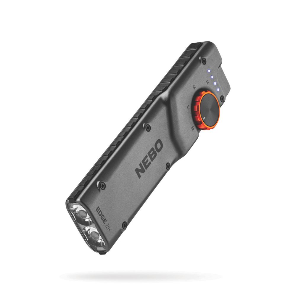 Nebo Edge 2K Rechargeable LED Flashlight Grey 2000lm - Screwfix