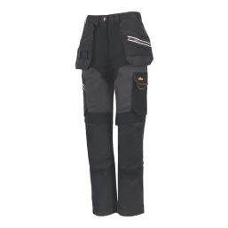 Site Kilani Womens Work Trousers Black Grey Size 18 31 L Screwfix