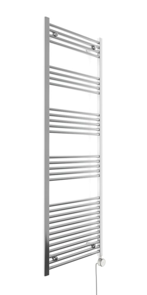Terma 1800mm x 600mm 1364BTU Chrome Flat Electric Towel Radiator - Screwfix