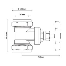 Flomasta Gate Valve 28mm - Screwfix