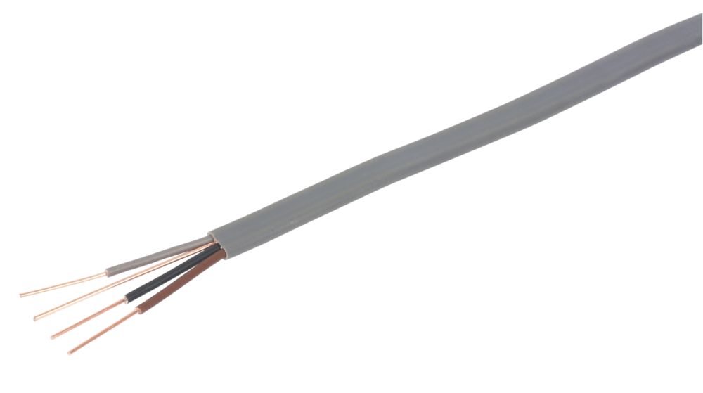 Prysmian 6243YH Grey 1mm² 3-Core & Earth Cable 10m Coil - Screwfix