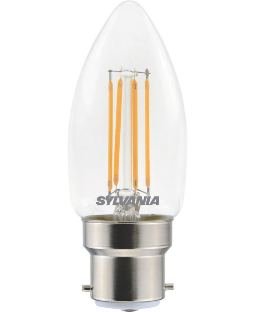 Sylvania ToLEDo Retro V5 CL 827 SL B22 Candle LED Light Bulb 470lm 4.5W ...