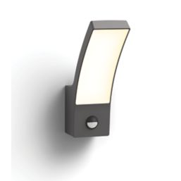 Philips Splay Outdoor LED Wall Light With PIR Sensor Anthracite 12W ...