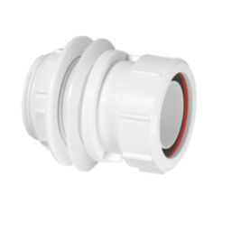 McAlpine Multifit Straight Tank Connector White 40mm - Screwfix