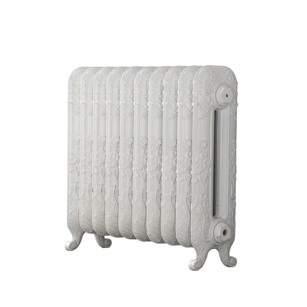 Arroll 597mm x 684mm 2590BTU White Cast Iron 2 Column Radiator - Screwfix