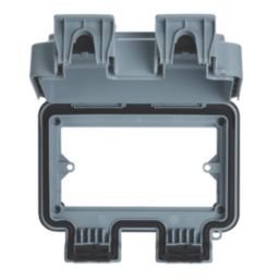 Contactum IP55 2-Gang Weatherproof Outdoor Front Cover - Screwfix