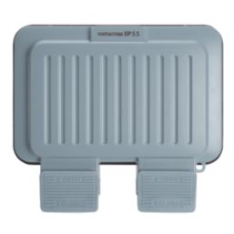 Contactum IP55 2-Gang Weatherproof Outdoor Front Cover - Screwfix