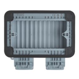Contactum IP55 2-Gang Weatherproof Outdoor Front Cover - Screwfix