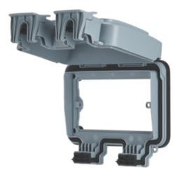 Contactum IP55 2-Gang Weatherproof Outdoor Front Cover - Screwfix