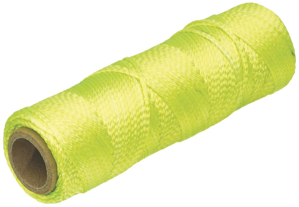 Marshalltown Hi-Vis Brick Line Yellow 76m - Screwfix