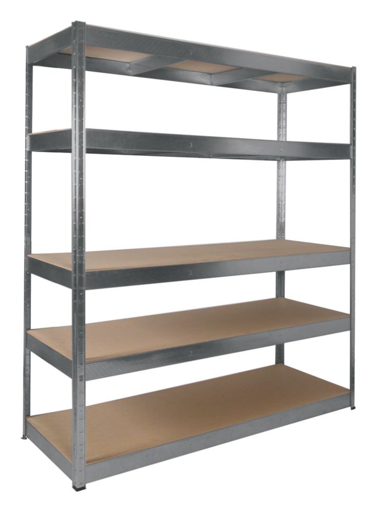 RB Boss 5-Tier Metal Garage Shelving Unit 1600mm x 600mm x 1800mm ...
