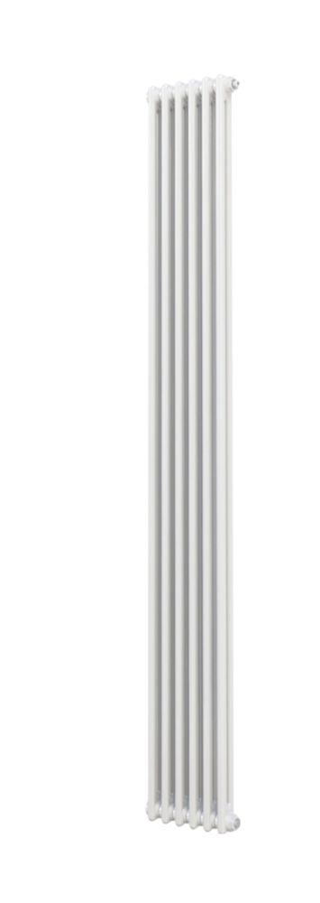 Acova 2000mm x 306mm 2825BTU White Vertical 2 Column Radiator - Screwfix