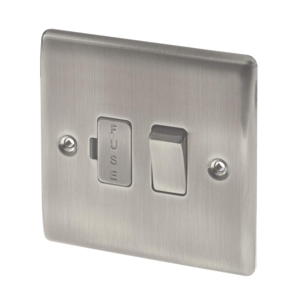 British General Nexus Metal 13A Switched Fused Spur Brushed Iridium ...