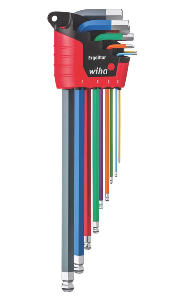 Wiha ErgoStar Metric L-Keys 10 Pieces - Screwfix