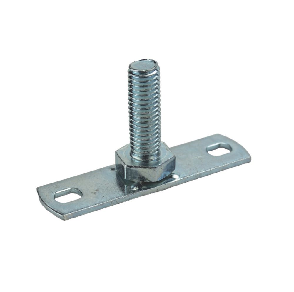 Tesla M10 Male Backplates for Pipe Clips M10 Zinc 5 Pack - Screwfix