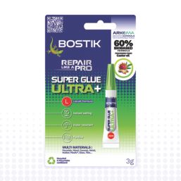 Bostik Bio-Based Super Glue Ultra+ 3g - Screwfix