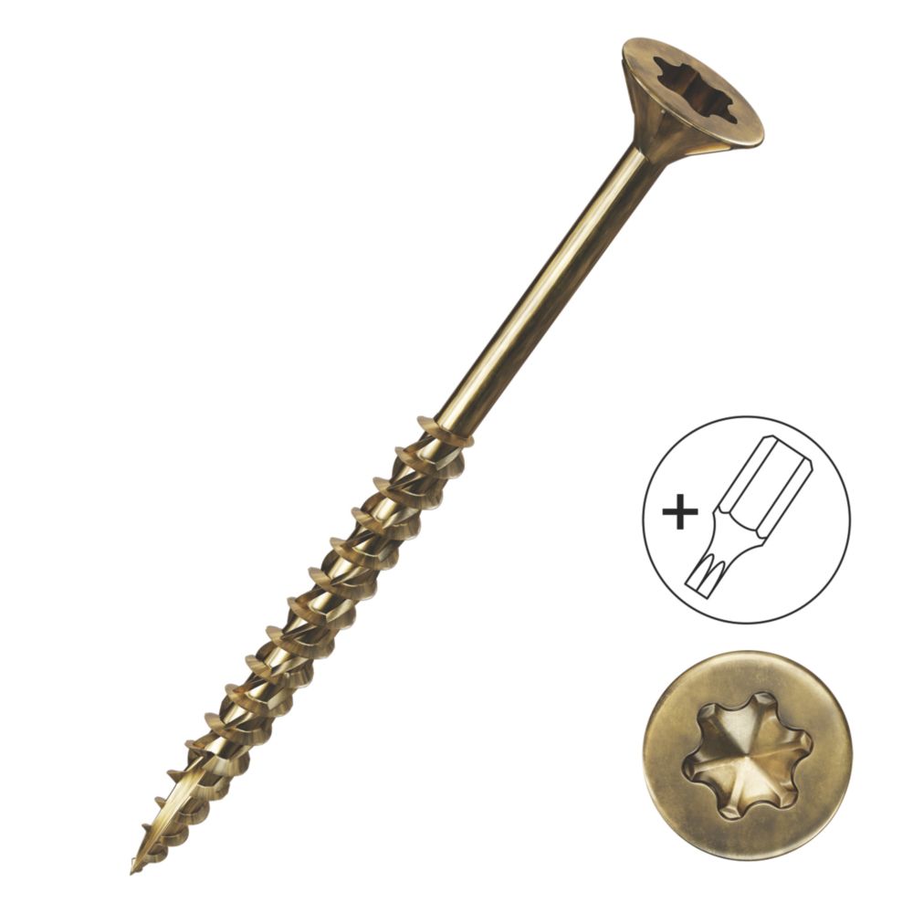Turbo TX TX Double-Countersunk Multipurpose Screws 6mm x 120mm 50 Pack ...