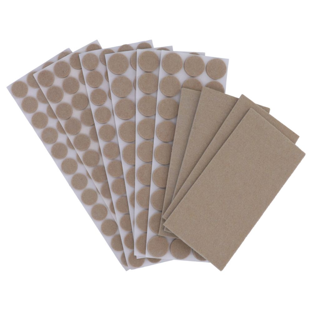 Fix-O-Moll Brown Round Self-Adhesive Felt Furniture Gliders 22 - 200mm ...