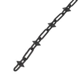 Essentials Spike Black Chain 6mm x 5m - Screwfix