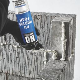 No Nonsense Polyurethane Mortar Foam Hand Held Yellow 750ml - Screwfix