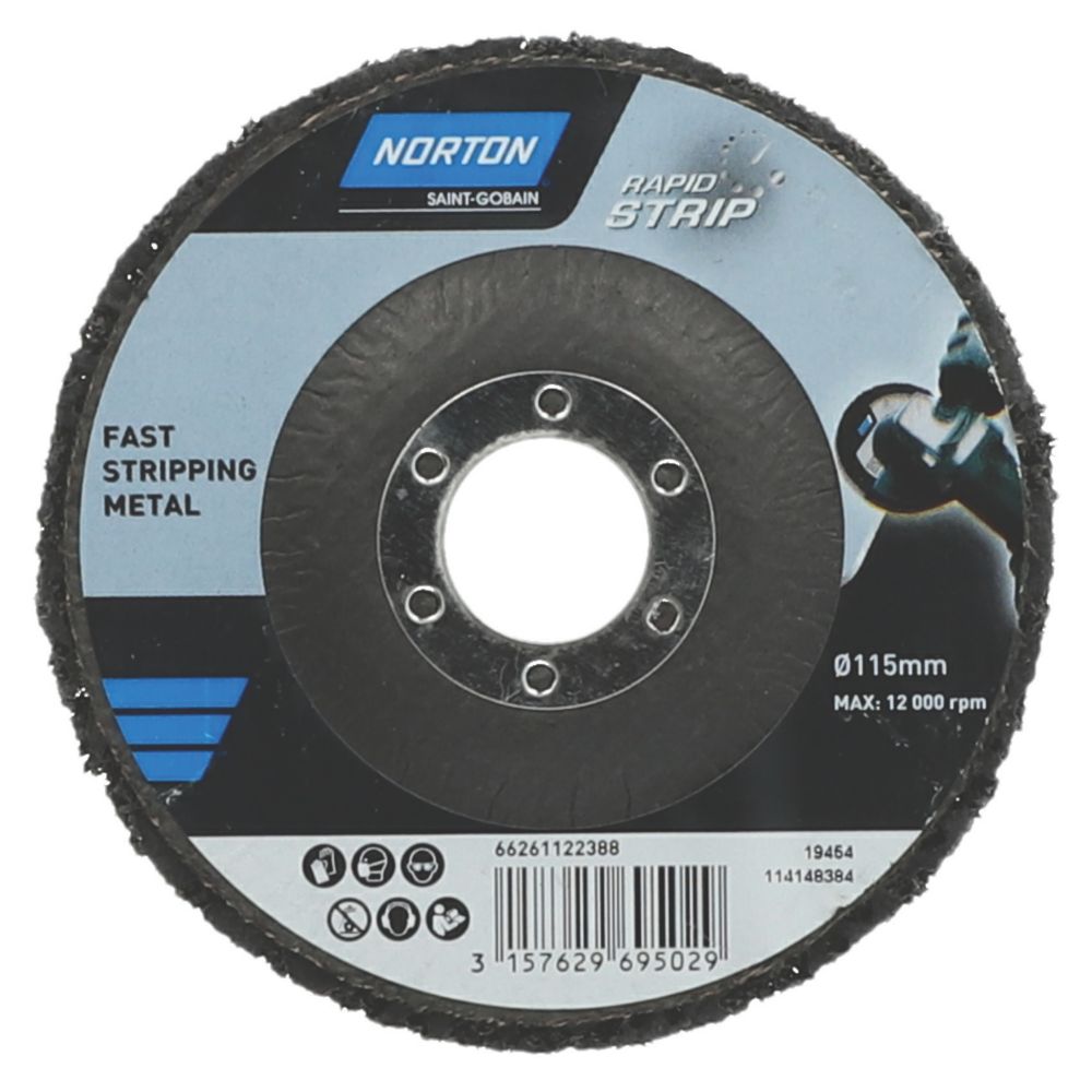 Norton Rapid Strip Coarse Rust Removal Disc 115mm | Cleaning ...