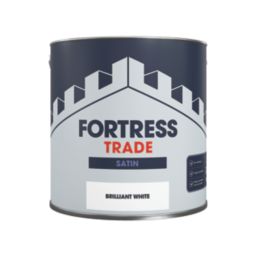 Fortress Trade 2.5Ltr Brilliant White Satin Water-Based Trim Paint ...