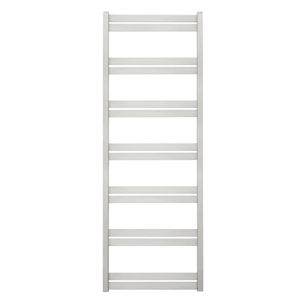 Time 1490mm x 530mm 1657BTU Silver Flat Designer Towel Radiator - Screwfix