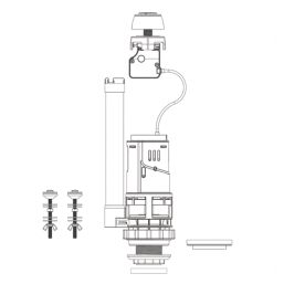Flomasta 1 1/2" Dual Flush Valve - Screwfix