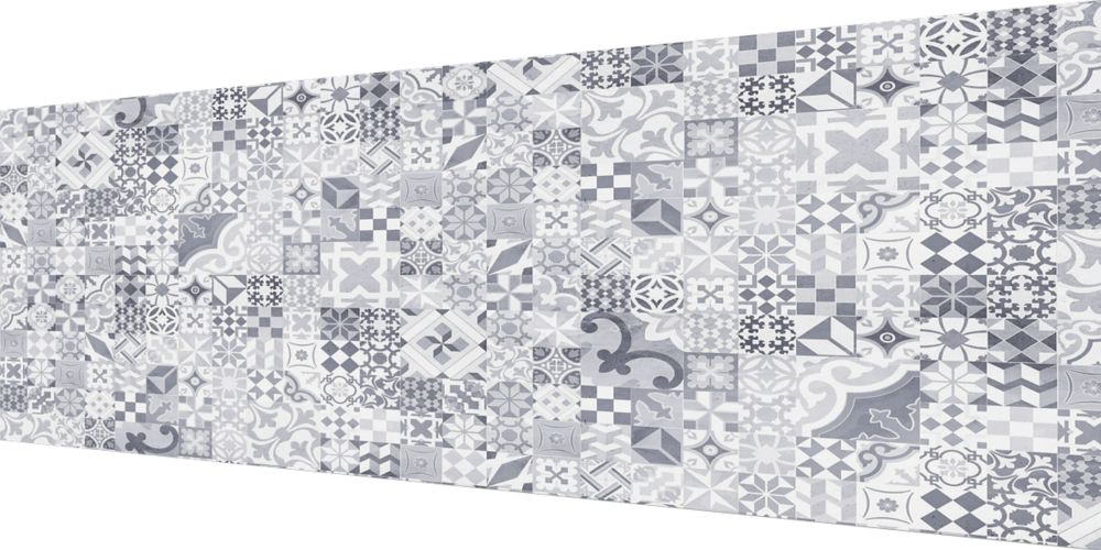 Splashwall Grey/Black/White Matt MDF Splashback 2440mm x 1220mm x 9mm ...