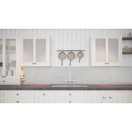 Splashwall Bathroom Splashback Gloss White 1200mm x 2420mm x 4mm - Screwfix