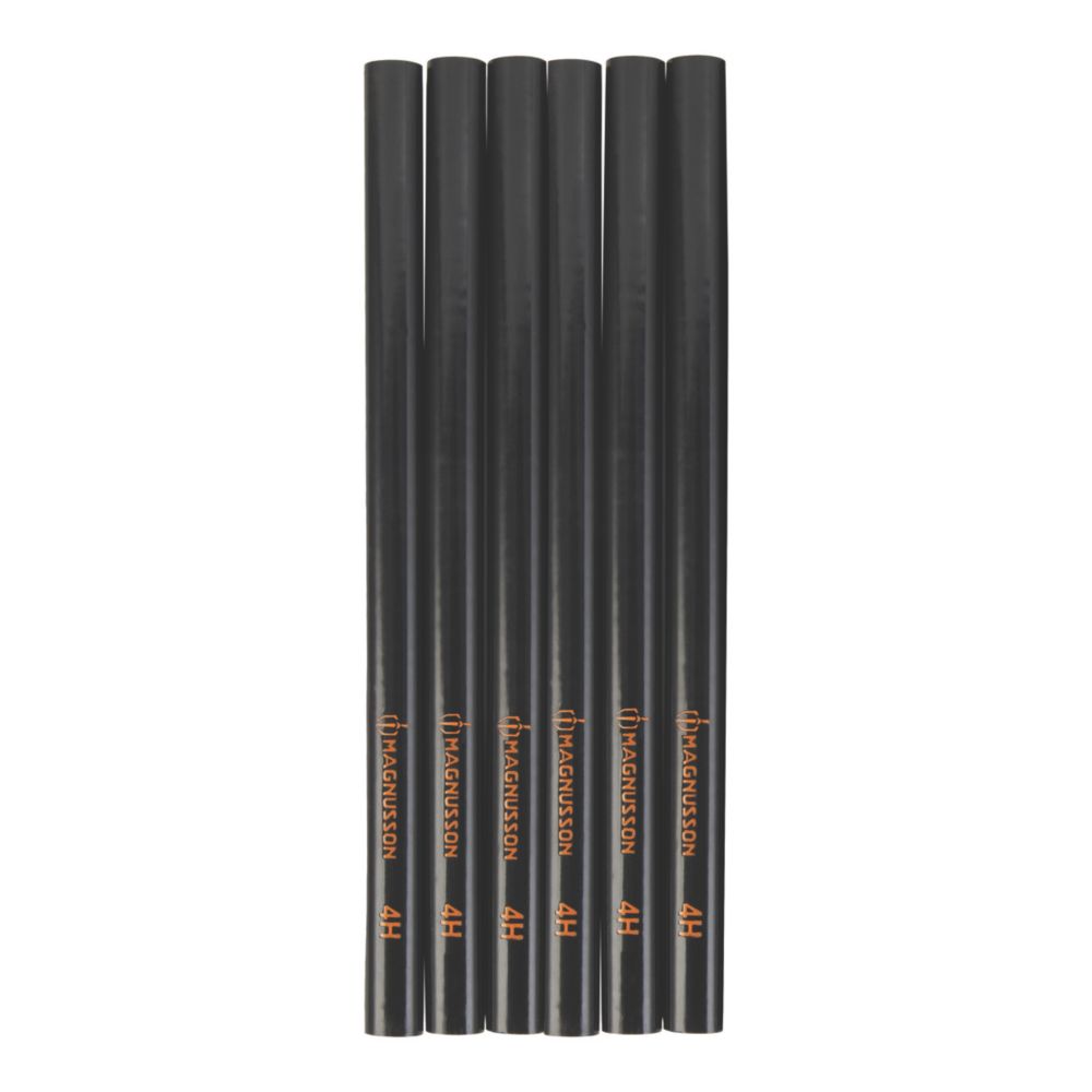 Magnusson 175mm Construction Pencils 4H 6 Pack - Screwfix