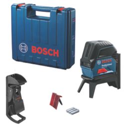 Bosch GCL 2-15 Red Self-Levelling Combi Laser with Ceiling Clamp - Screwfix