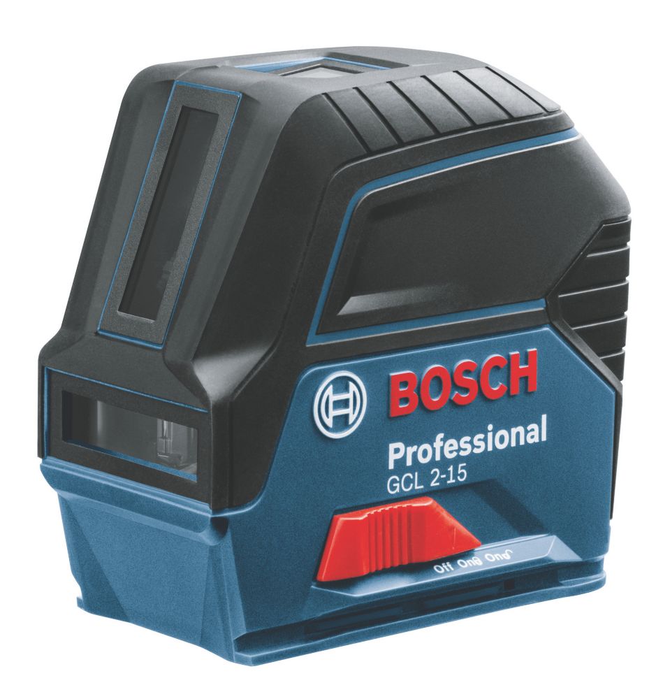 Bosch GCL 2-15 Red Self-Levelling Combi Laser with Ceiling Clamp - Screwfix