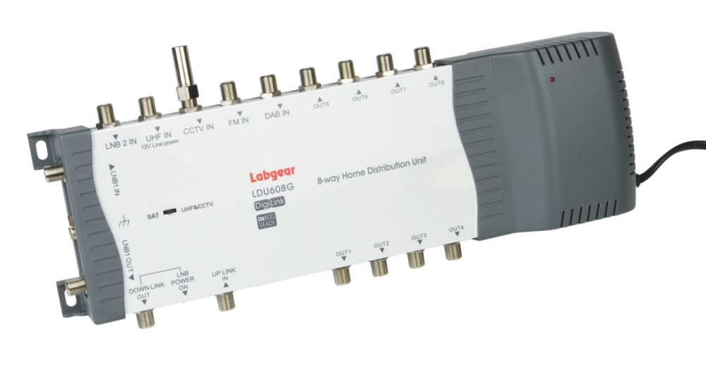 Labgear LDU608G/S 8-Way Home Distribution Unit - Screwfix