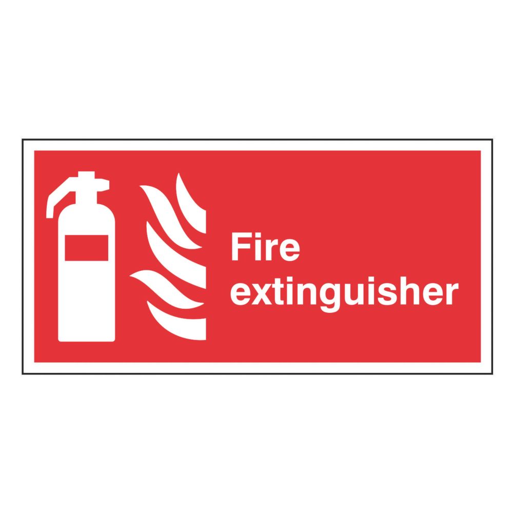 Essentials Non Photoluminescent "Fire Extinguisher" Sign 100mm x 200mm ...
